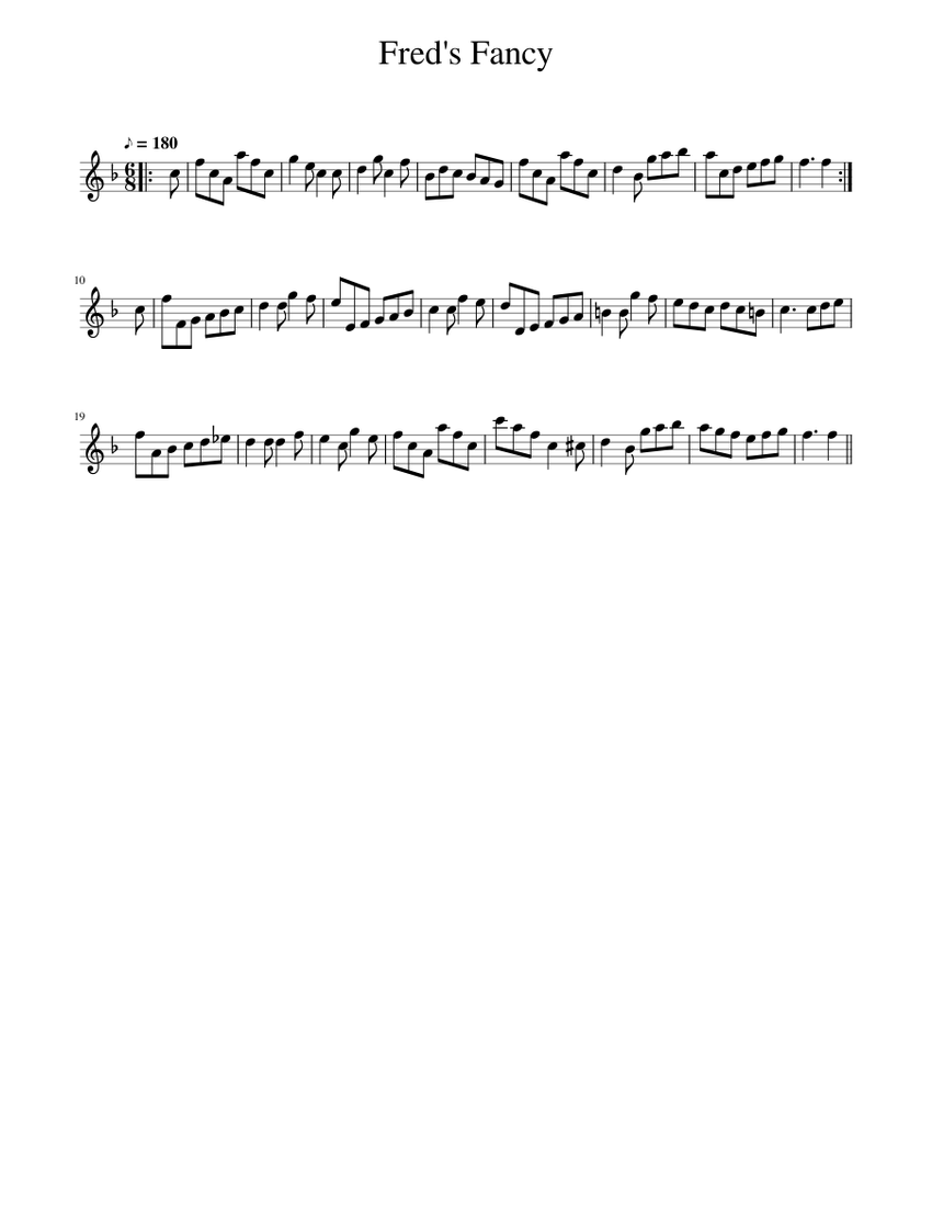Fred's Fancy Sheet music for Piano (Solo) Easy | Musescore.com