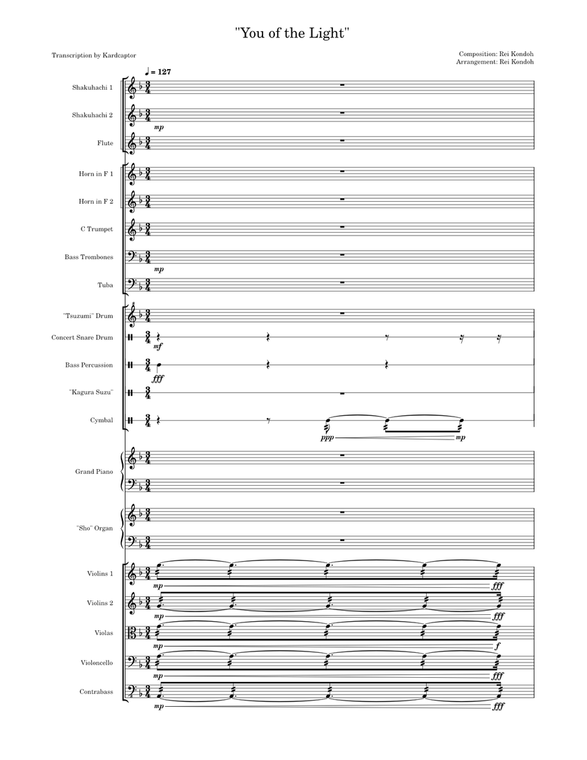 Fire Emblem Fates: You of the Light Sheet Music for Piano, Trombone ...