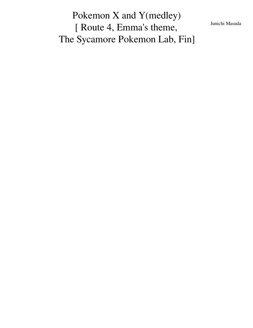 Pokemon X and Y medley Route 4, Emma's theme, The Sycamore Pokemon Lab ...