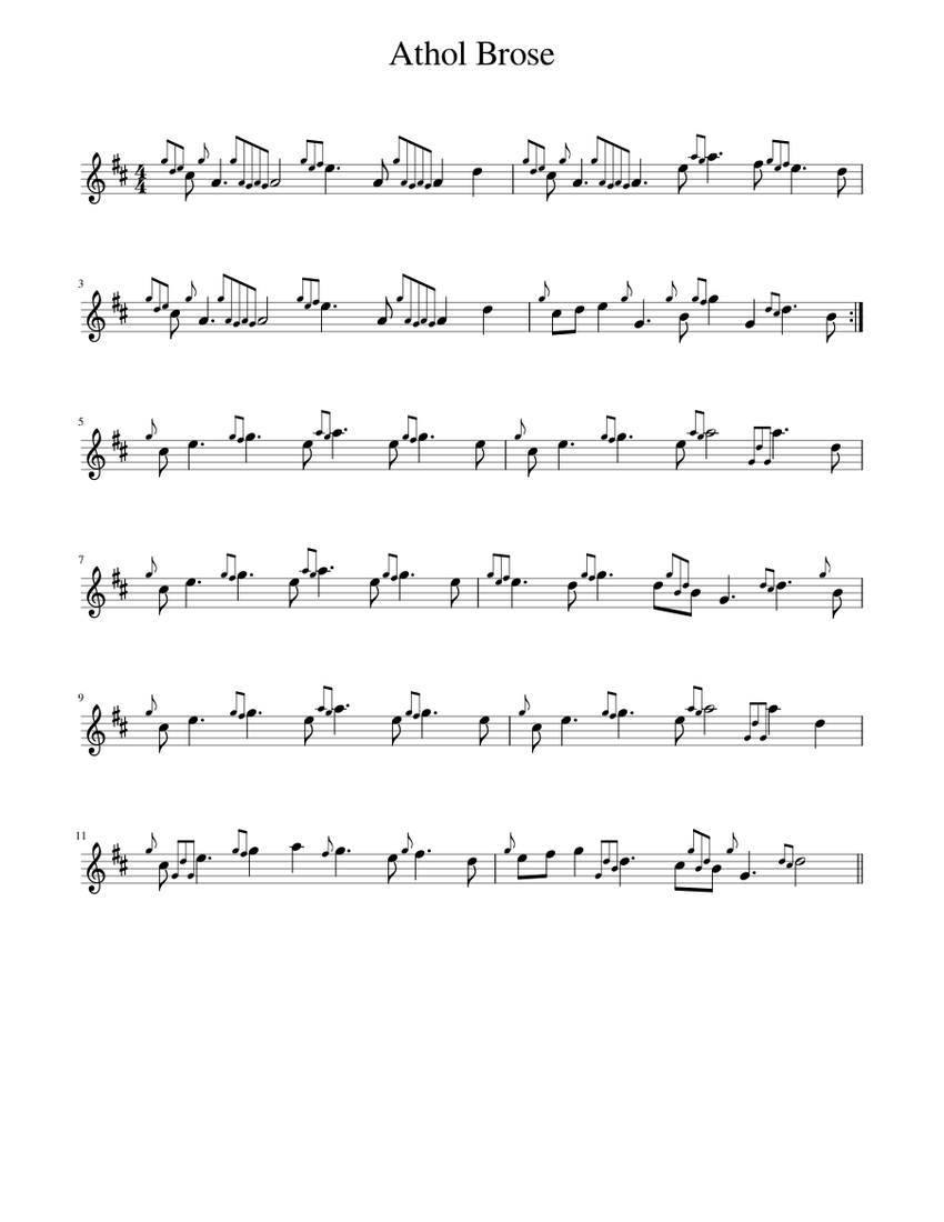 Athol Brose Sheet music for Piano (Solo) Easy | Musescore.com