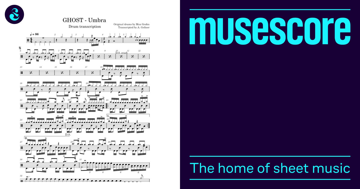 Umbra – Ghost Sheet Music for Drum group (Solo) | MuseScore.com