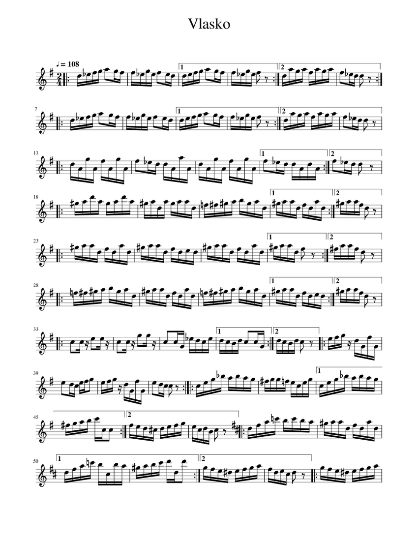 Vlasko Sheet music for Bandoneon (Solo) | Musescore.com
