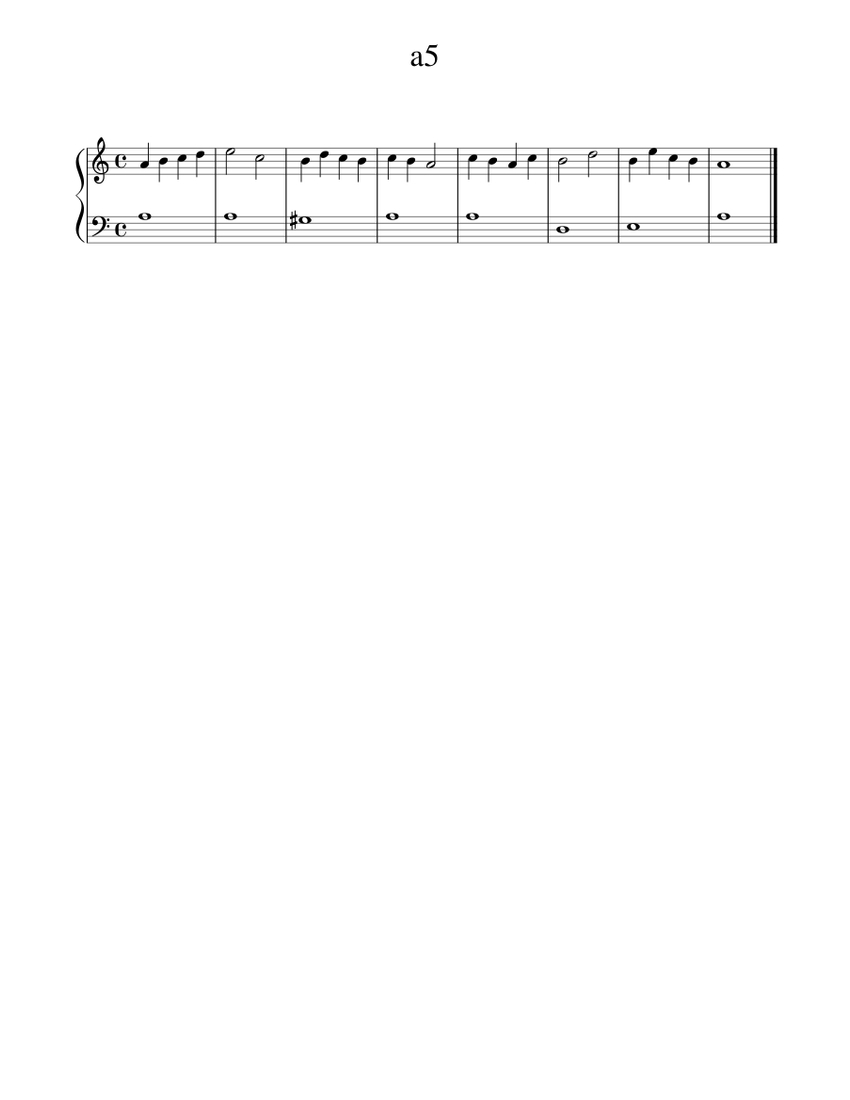 a5 Sheet music for Piano (Solo) | Musescore.com