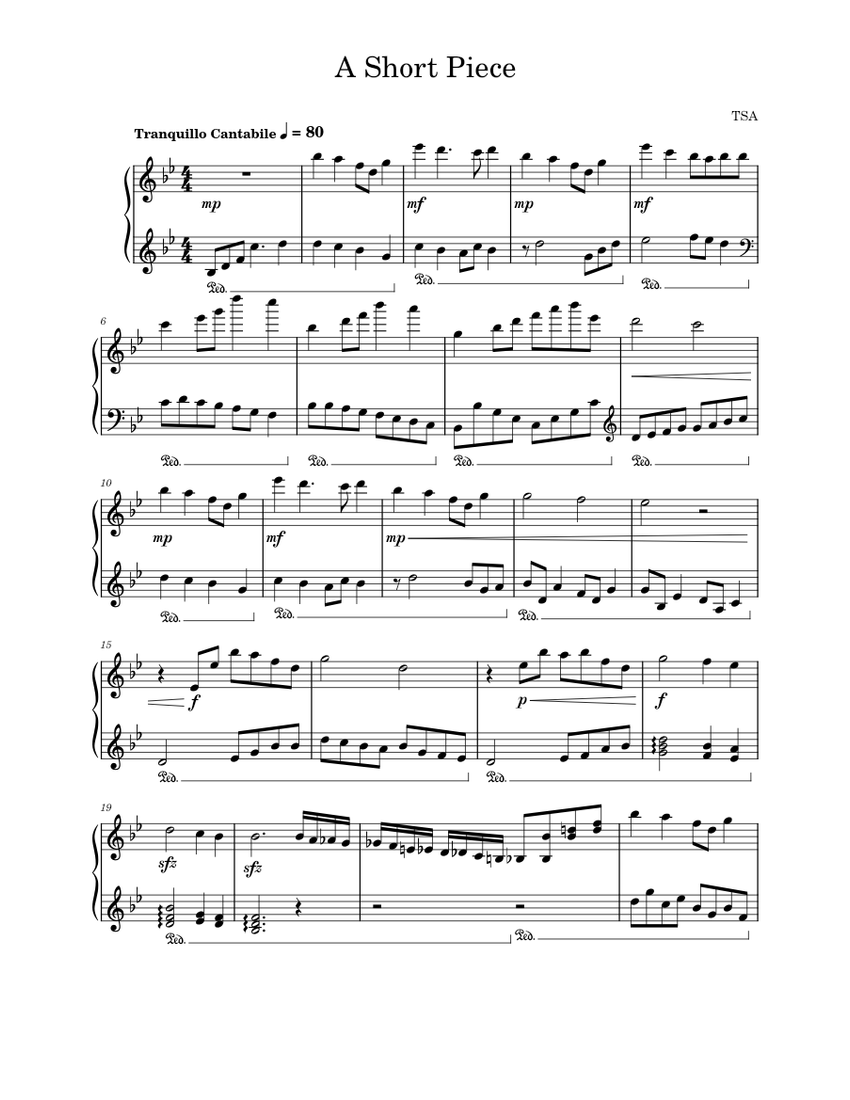 My Compo Sheet Music for Piano (Solo) | MuseScore.com