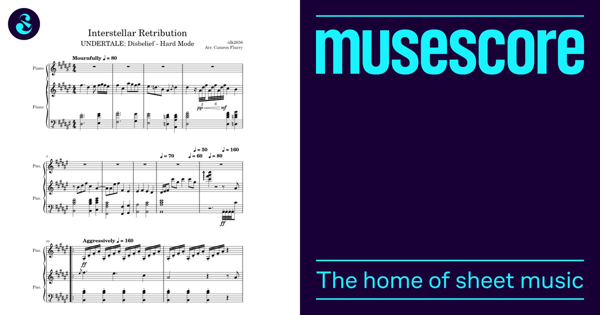 Interstellar Retribution (nlk's UNDERTALE: Disbelief - Hard Mode) Sheet ...