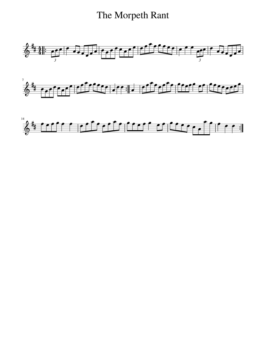 The Morpeth Rant Sheet music for Piano (Solo) | Musescore.com