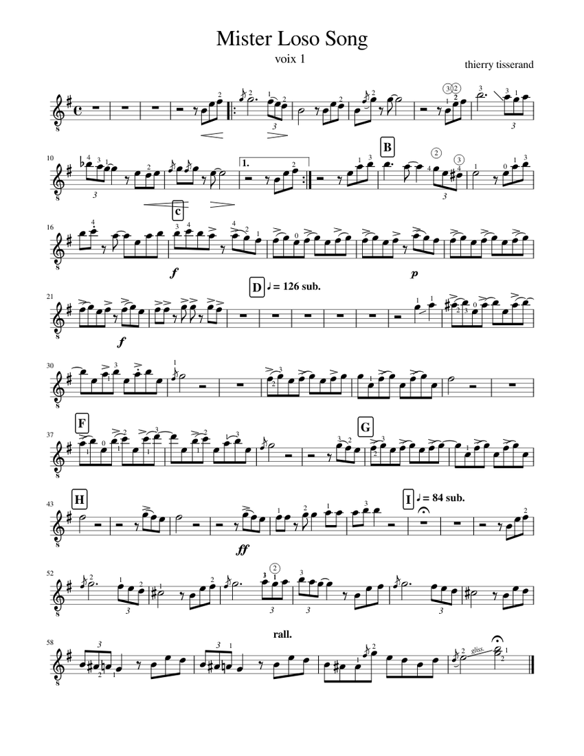 Mister Loso Song Sheet music for Guitar (Solo) | Musescore.com