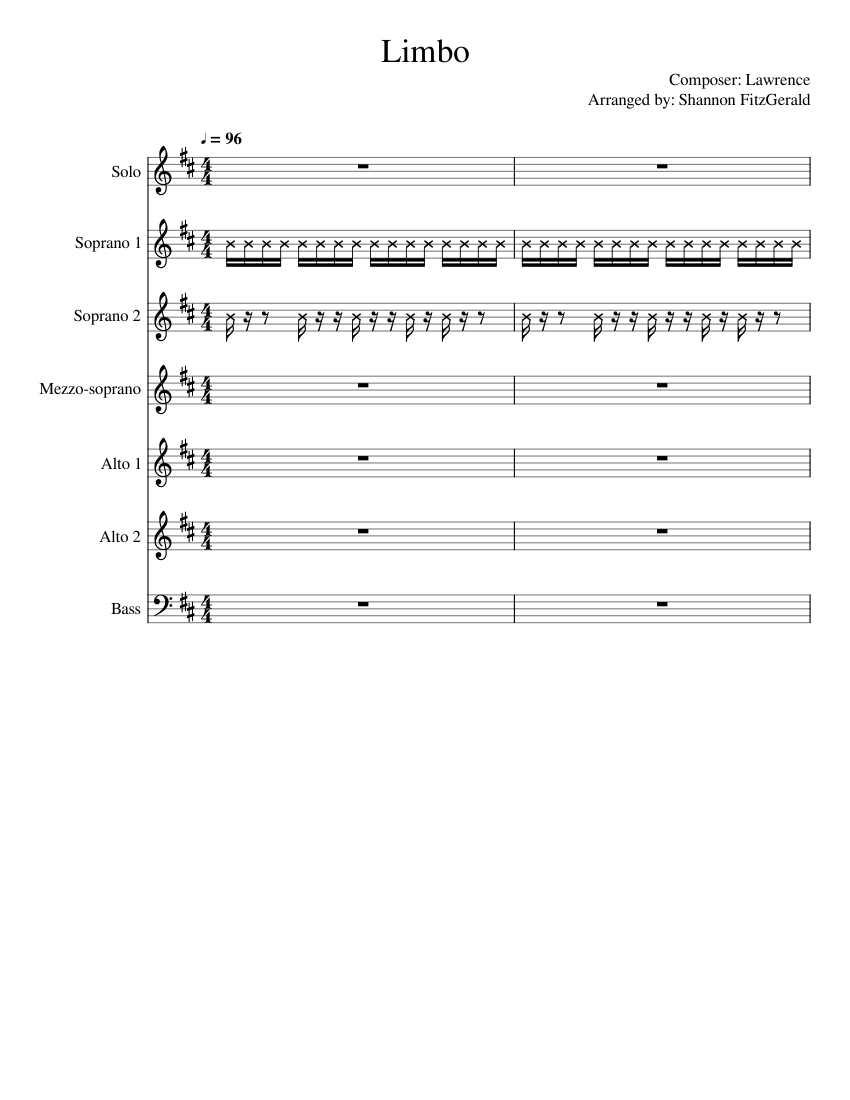 Limbo Sheet music for Soprano, Alto, Bass voice, Vocals & more ...