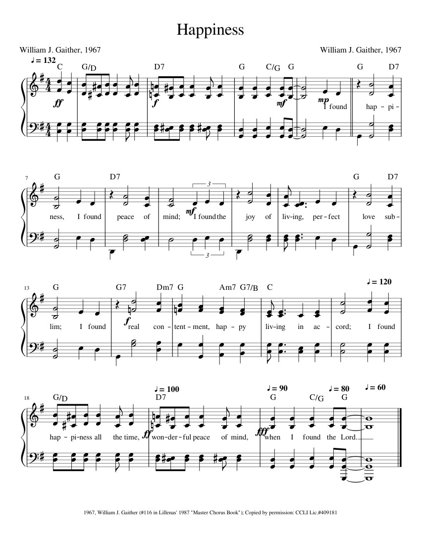 Happiness Sheet music for Piano (Solo) | Musescore.com