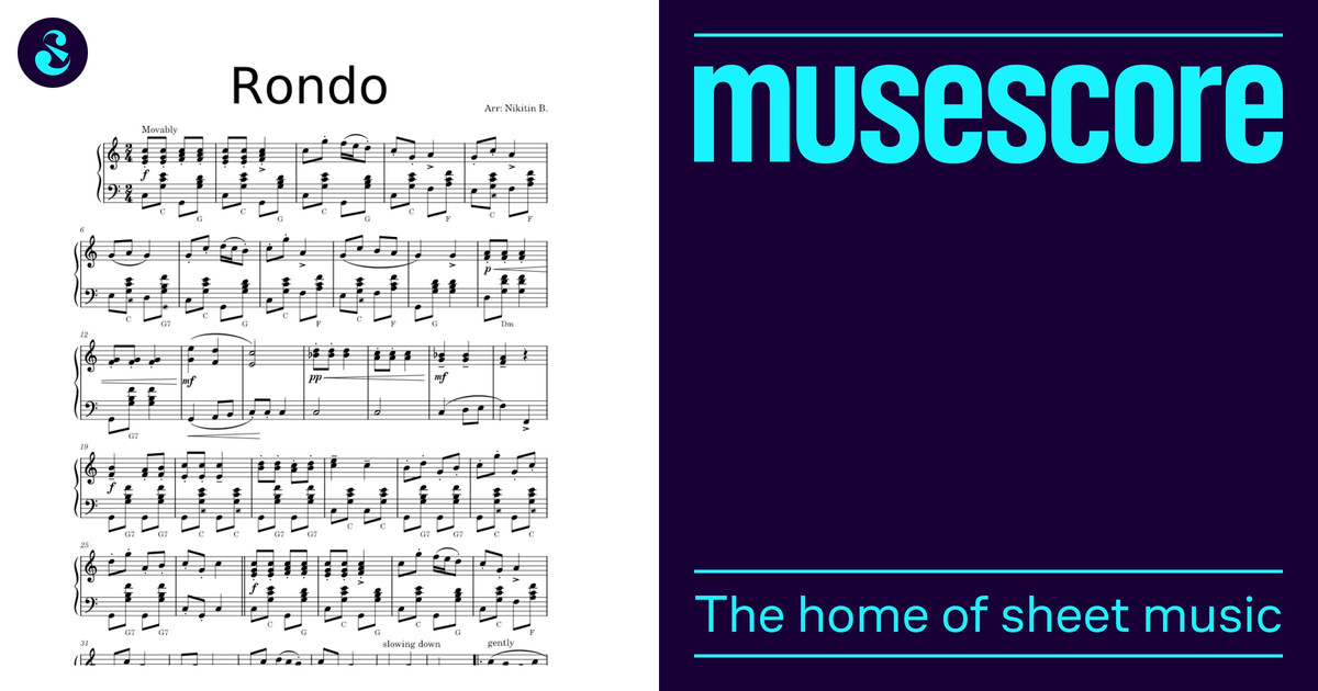 Rondo Sheet Music for Piano (Solo) | MuseScore.com