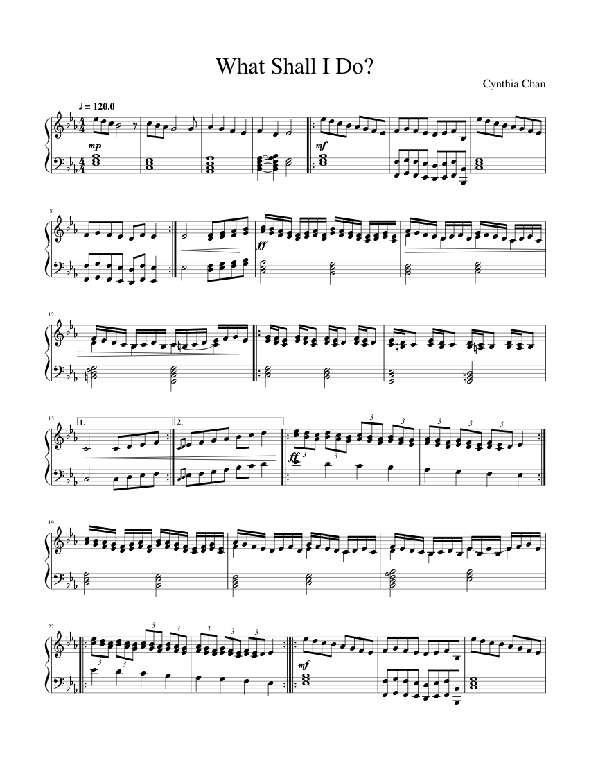 What Shall I Do? Sheet music for Piano (Solo) | Musescore.com