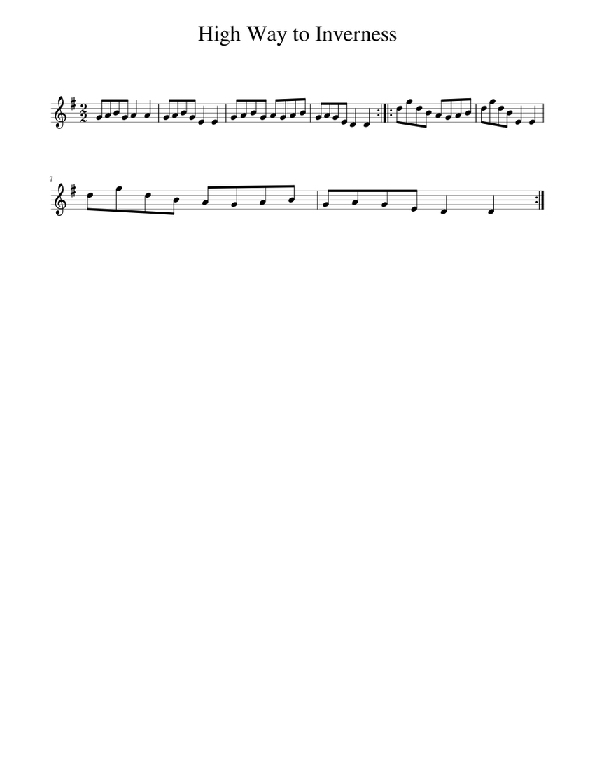 High Way to Inverness Sheet music for Piano (Solo) | Musescore.com