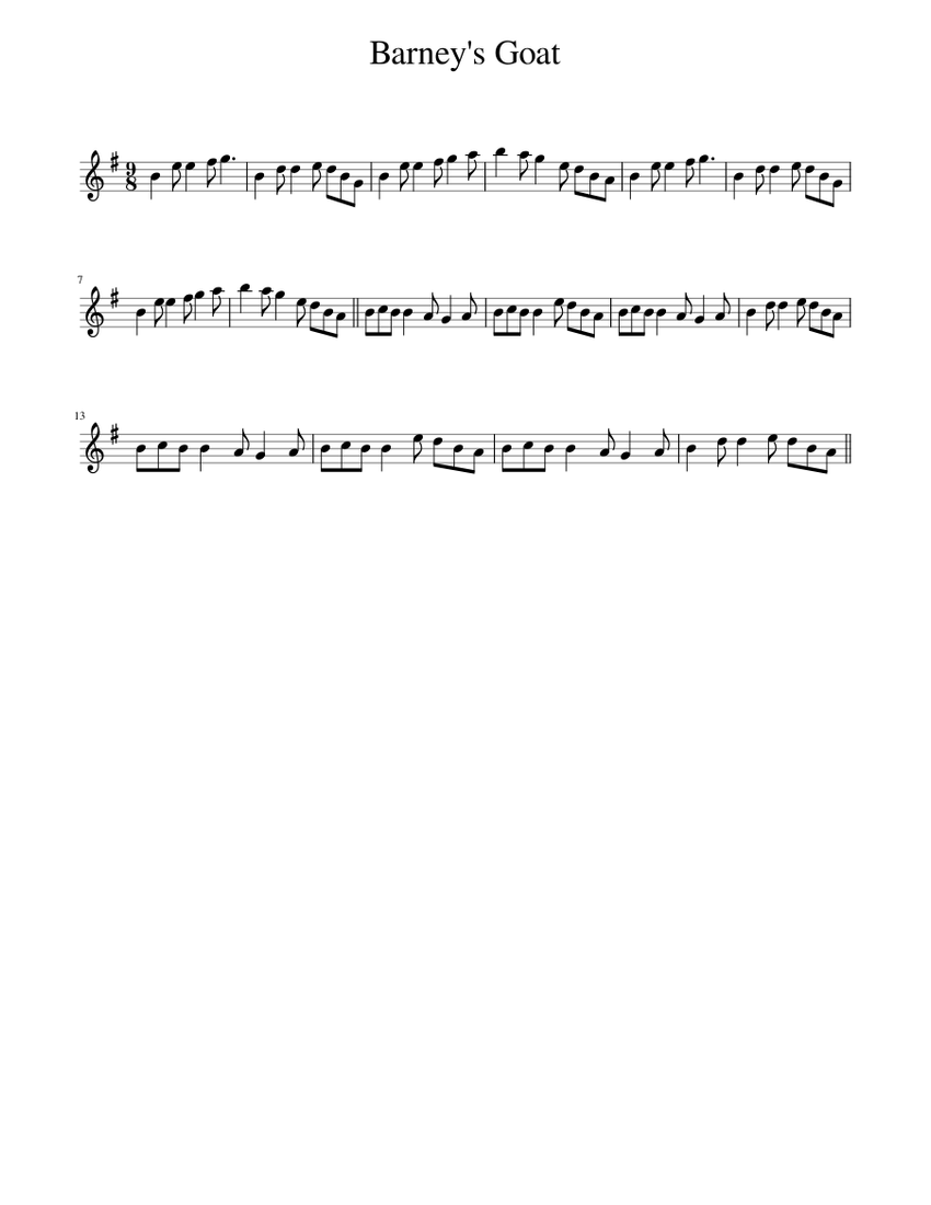 Barney's Goat Sheet music for Piano (Solo) Easy | Musescore.com