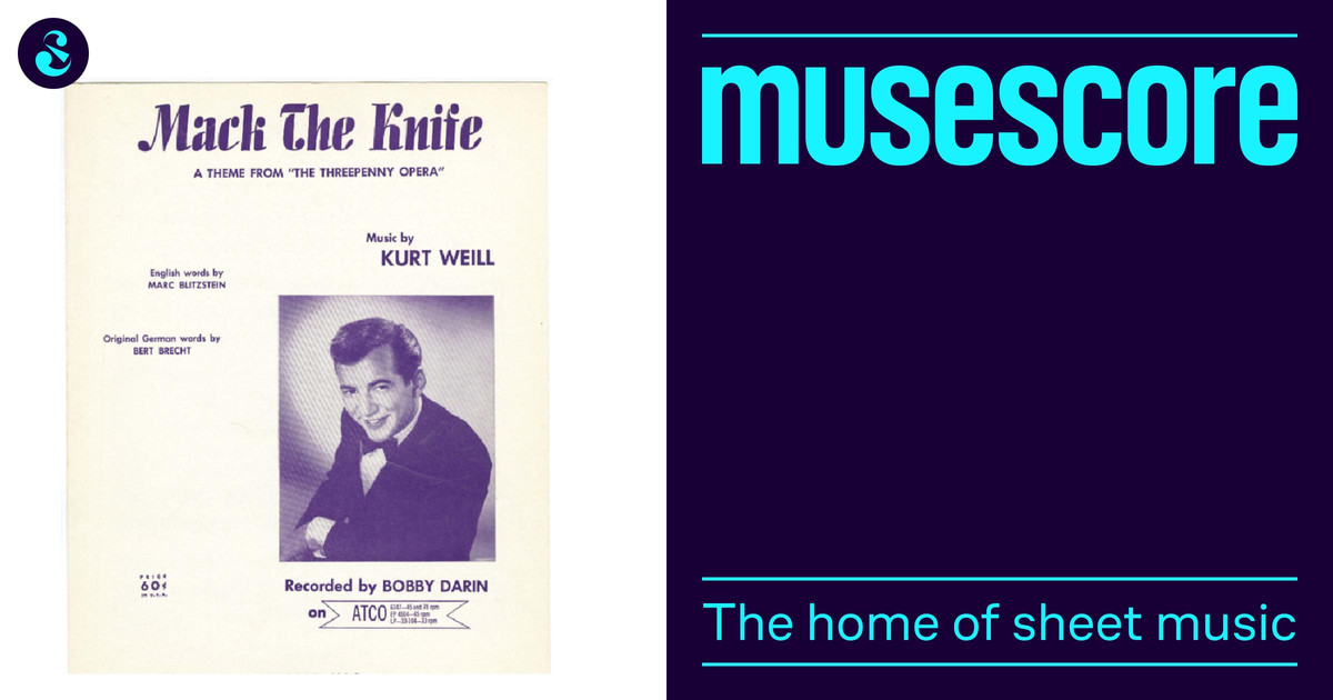 Mack the knife – Bobby Darin Sheet Music with Chords for Piano, Vocals ...