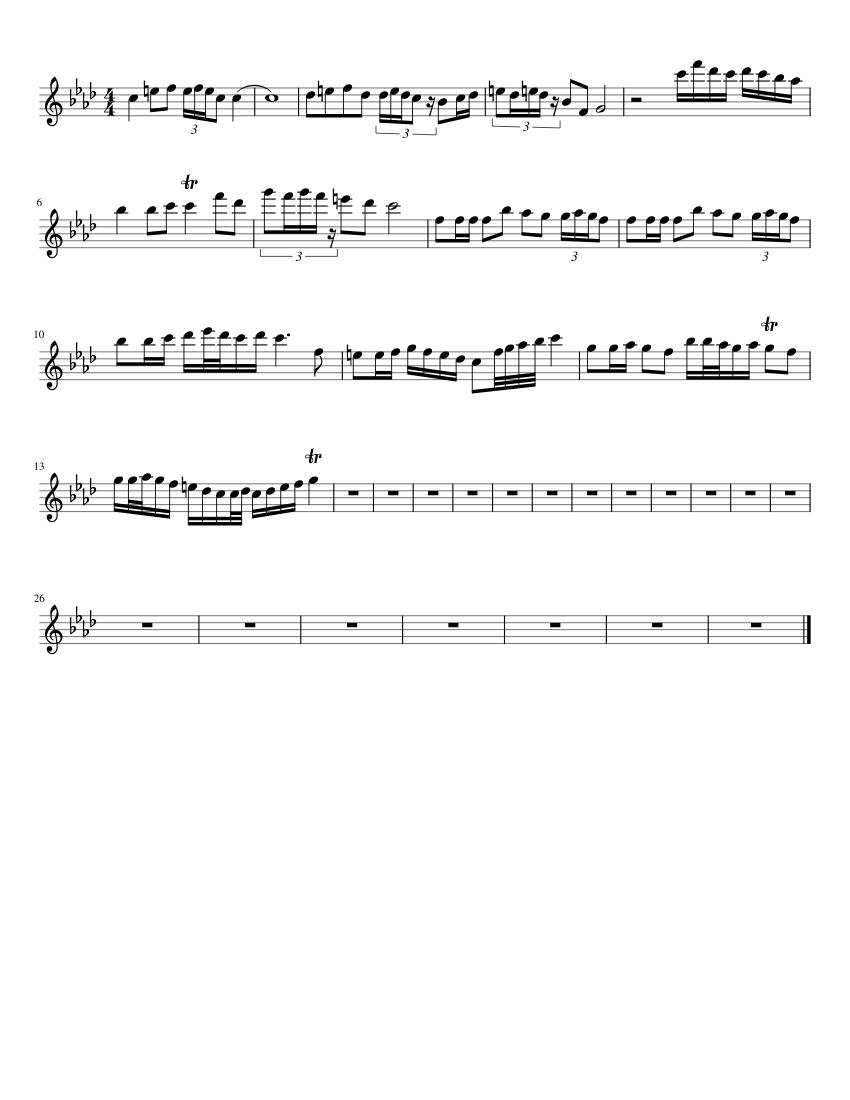 arabesque Sheet music for Flute (Solo) | Musescore.com