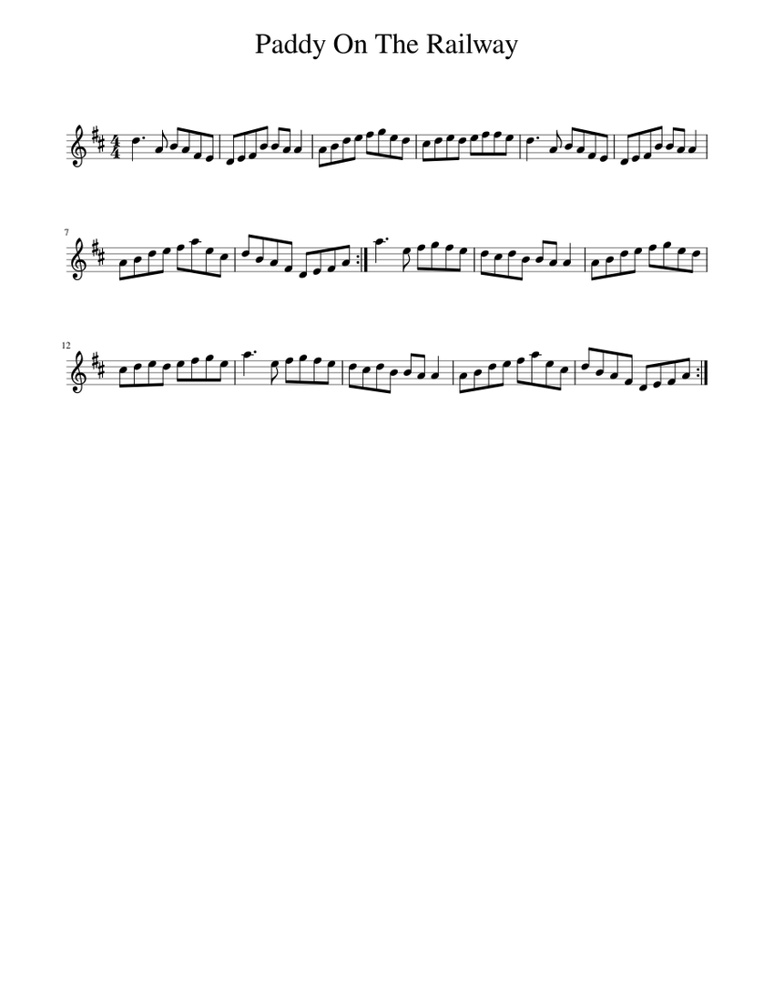 Paddy On The Railway Sheet music for Piano (Solo) Easy | Musescore.com