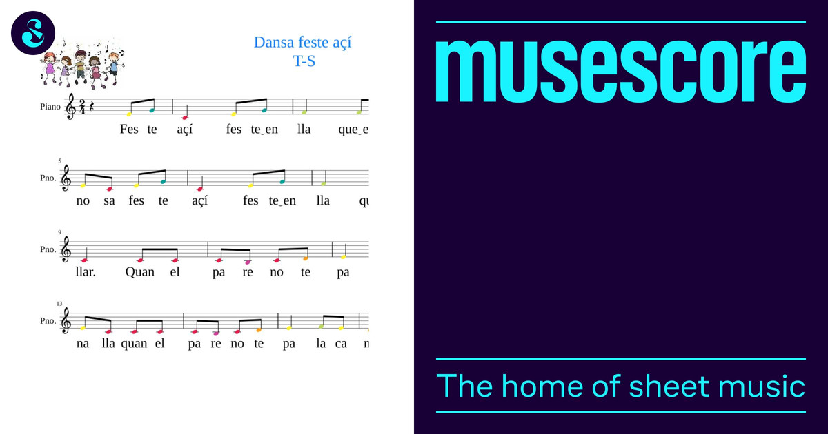 Dansa feste açí T-S – palomabs Sheet music for Piano (Solo) Easy ...