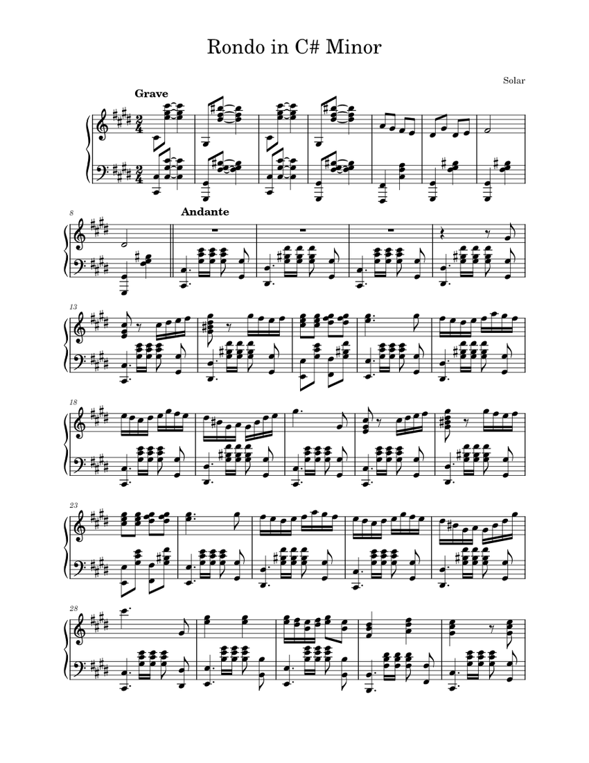 Rondo in C# Minor - piano tutorial