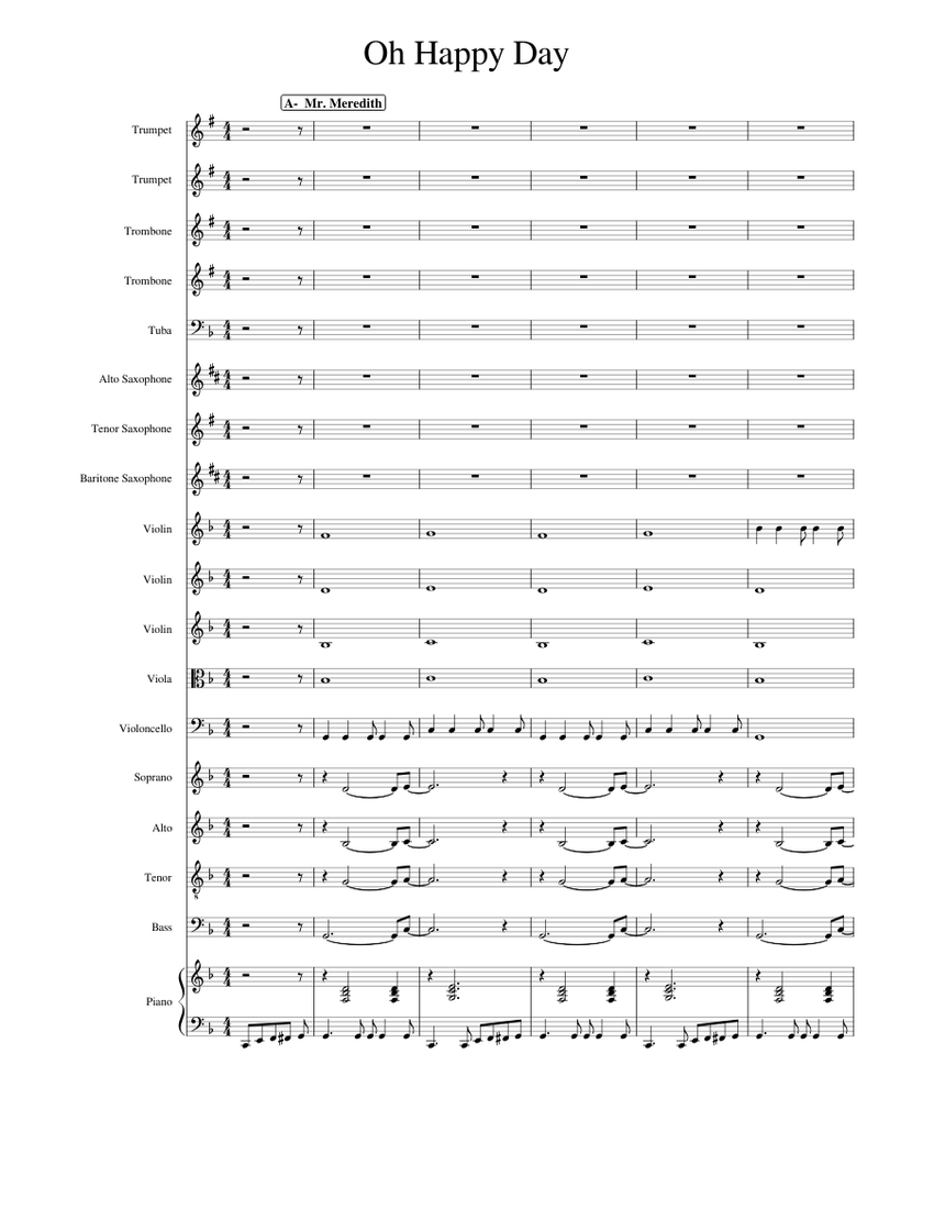 Oh Happy Day EOY Sheet music for Piano, Trombone, Soprano, Alto & more ...