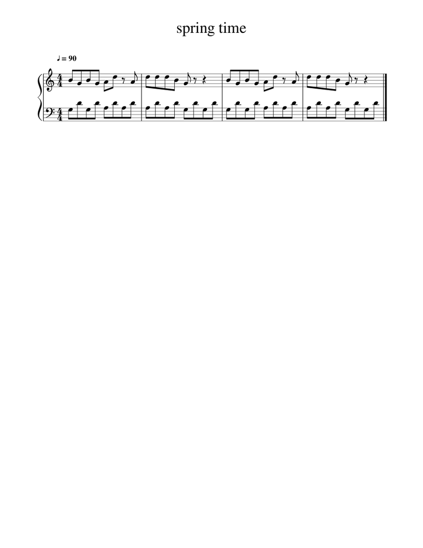 spring time Sheet music for Piano (Solo) | Musescore.com
