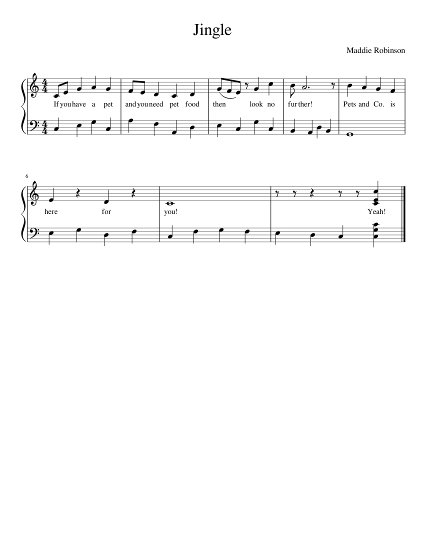 Jingle Sheet music for Piano (Solo) | Musescore.com