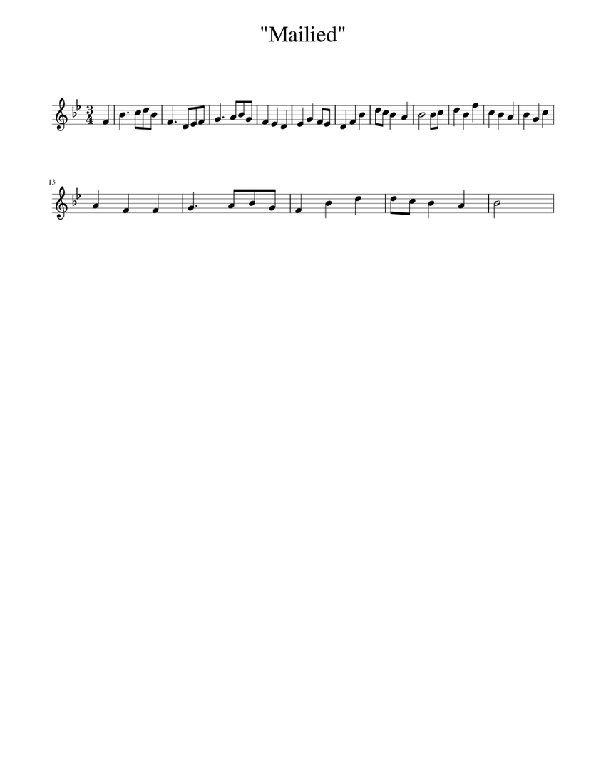 "Mailied" Sheet Music for Piano (Solo) Easy | MuseScore.com