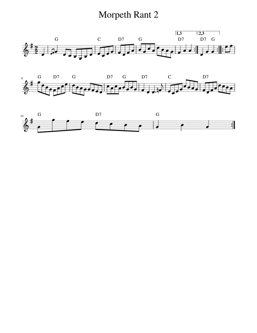 Morpeth Rant 2 Sheet music for Piano (Solo) | Musescore.com
