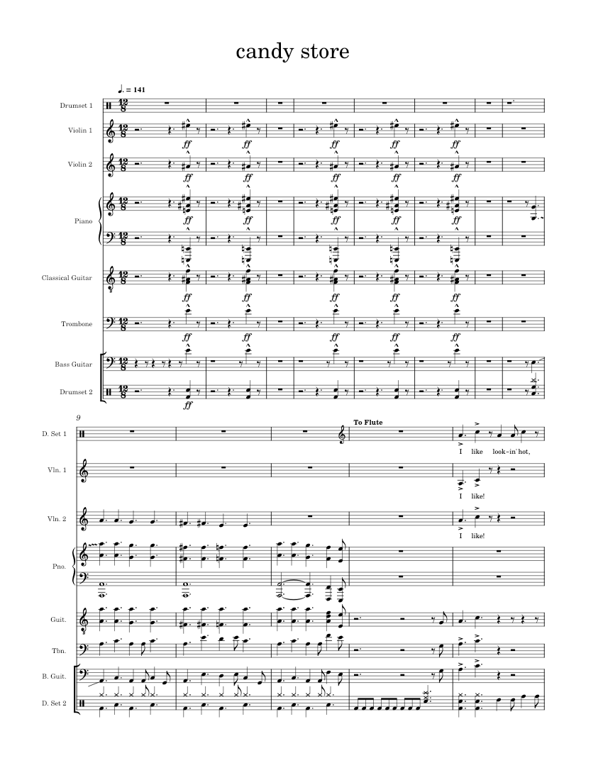 Candy Store – Heathers: The Musical Sheet Music for Piano, Trombone ...