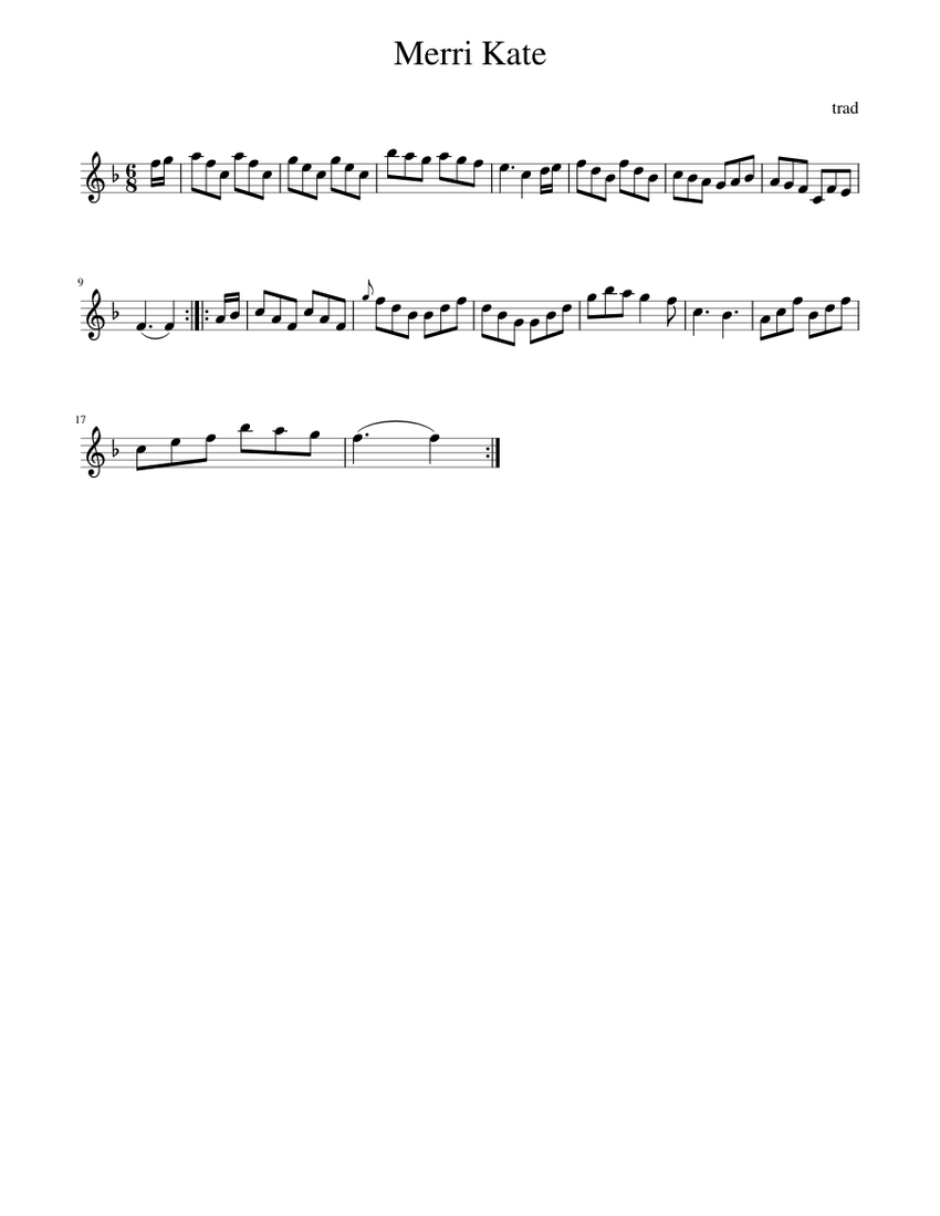 Traditional music - Merri Kate Sheet music for Piano (Solo) | Musescore.com
