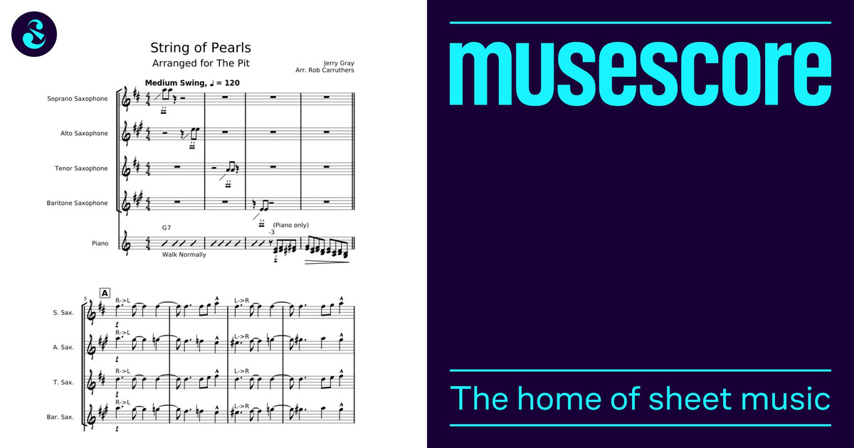 A String of Pearls – Jerry Gray and Eddie DeLang Sheet Music for Piano ...