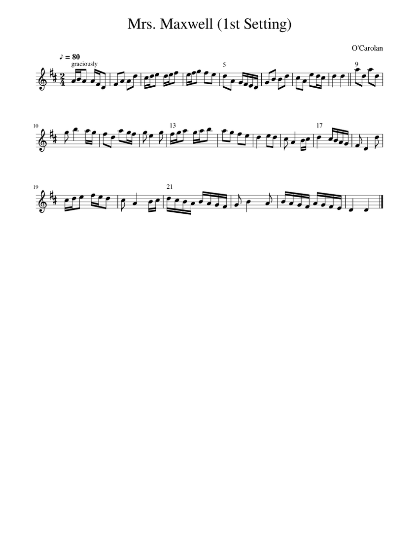 Mrs. Maxwell (1st Setting) Sheet music for Piano (Solo) Easy ...