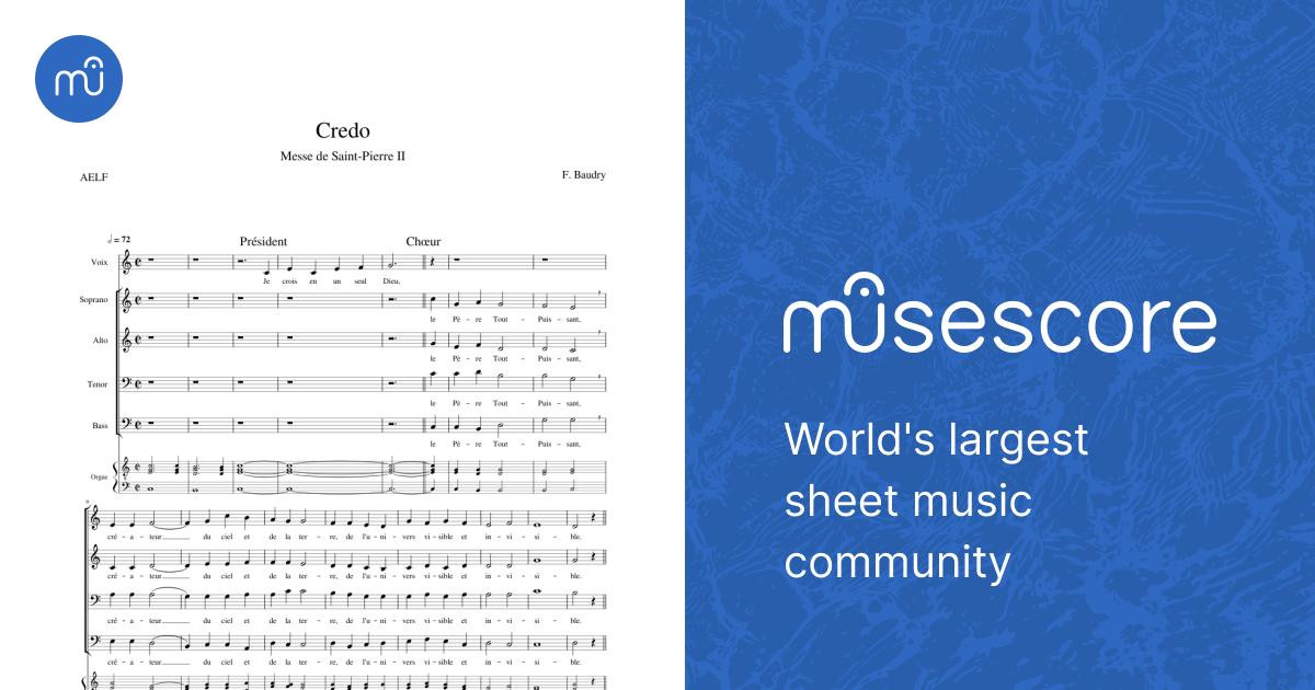 Credo Sheet music for Soprano, Alto, Tenor, Bass voice & more ...