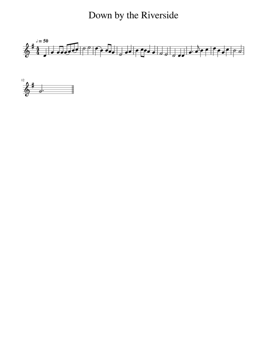 Down by the Riverside Sheet music for Piano (Solo) | Musescore.com
