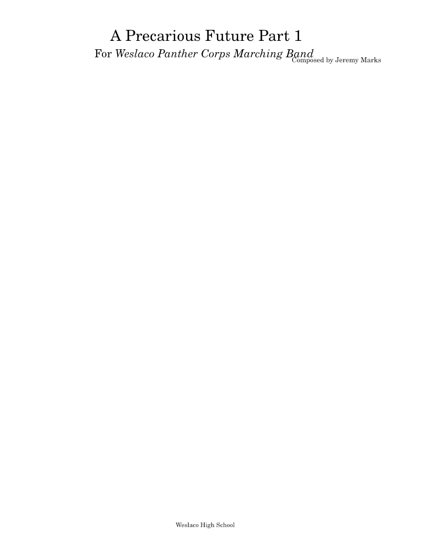 A Percarious Future Part 1 - Jeremy Marks Sheet music for Trombone ...
