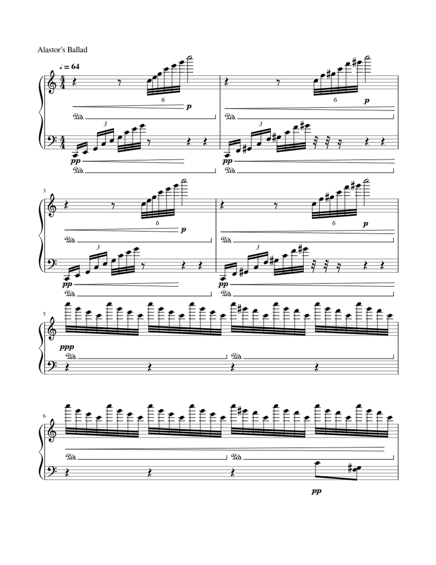 Alastor's Ballad Sheet Music for Piano (Solo) | MuseScore.com