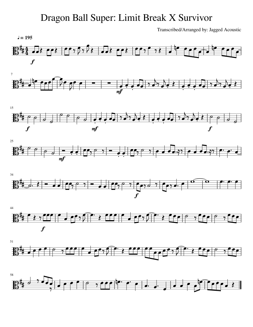 Limit Breaker X Survivor Viola Sheet music for Viola (Solo) | Musescore.com