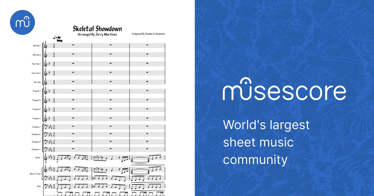 Skeletal Showdown – junnboiv & Grassinio Sheet Music for Piano ...