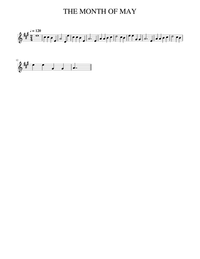 THE MONTH OF MAY Sheet music for Piano (Solo) Easy | Musescore.com