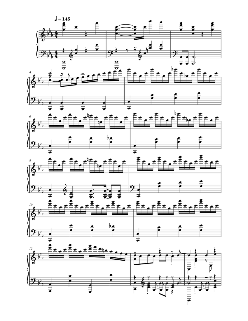 The Rumbling – Sim The Rumbling Sheet music for Piano (Solo ...