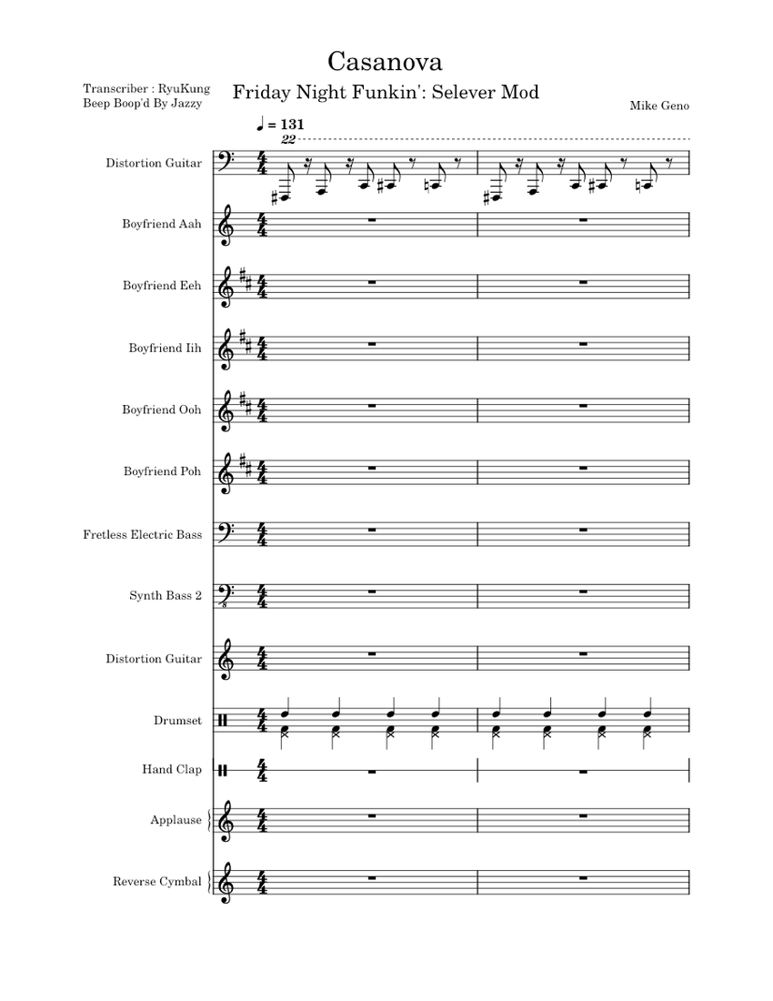 Casanova but Beeps and Bops Sheet music for Piano, Trumpet in b-flat ...