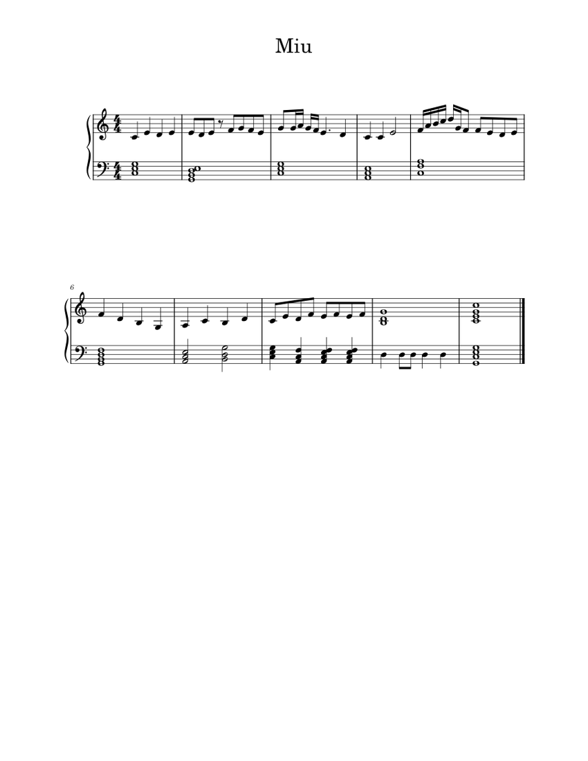Miu Sheet music for Piano (Solo) | Musescore.com