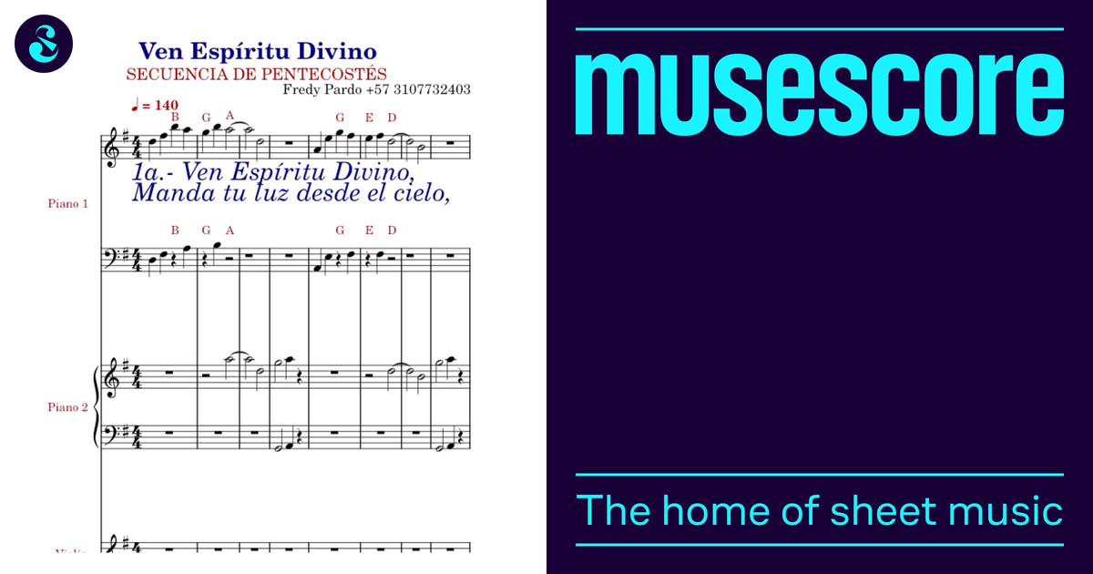 Secuencia de Pentecostés - Fredy Pardo Sheet music for Piano, Violin ...
