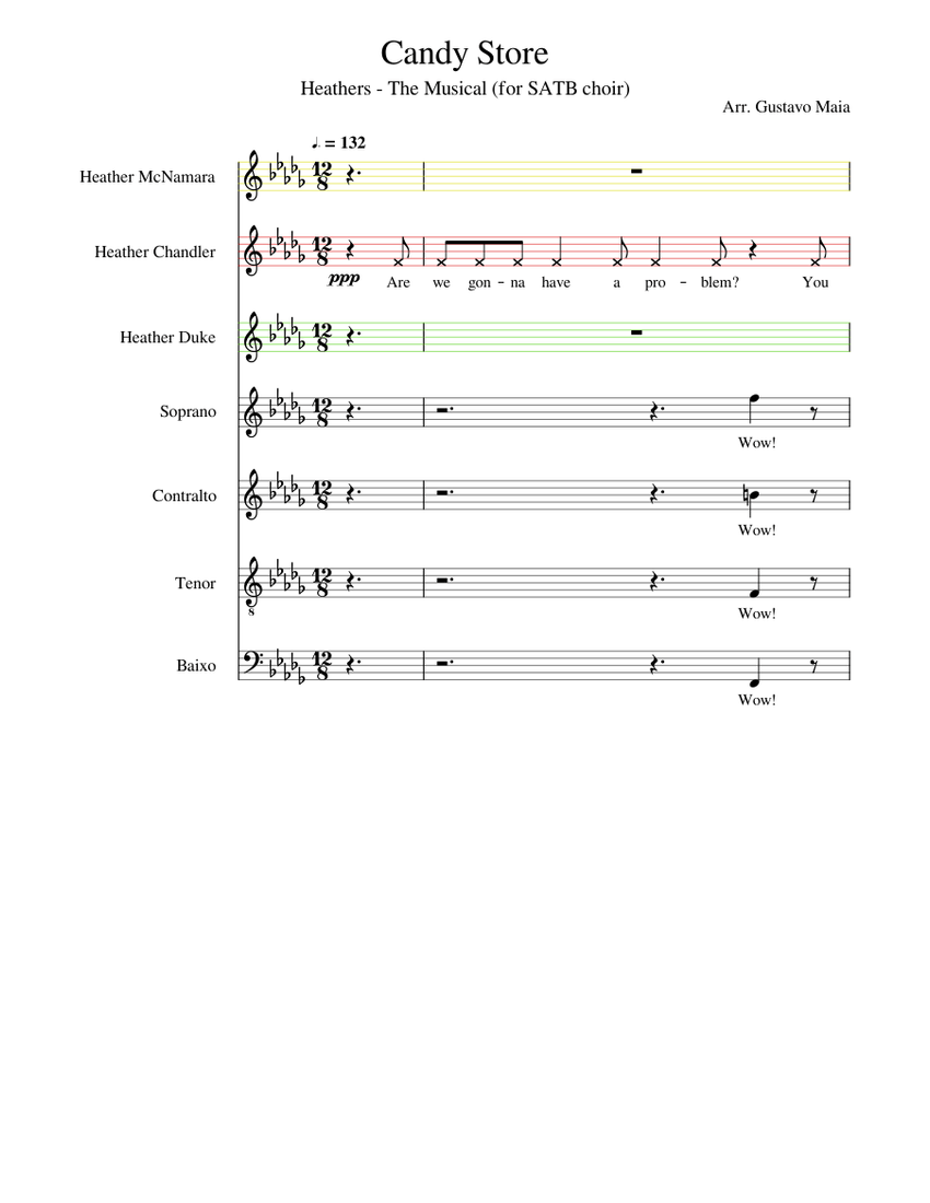Candy Store (for SATB acapella) Sheet Music for Piano, Soprano, Alto ...