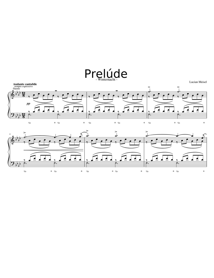 Prelúde Sheet music for Piano (Solo) | Musescore.com
