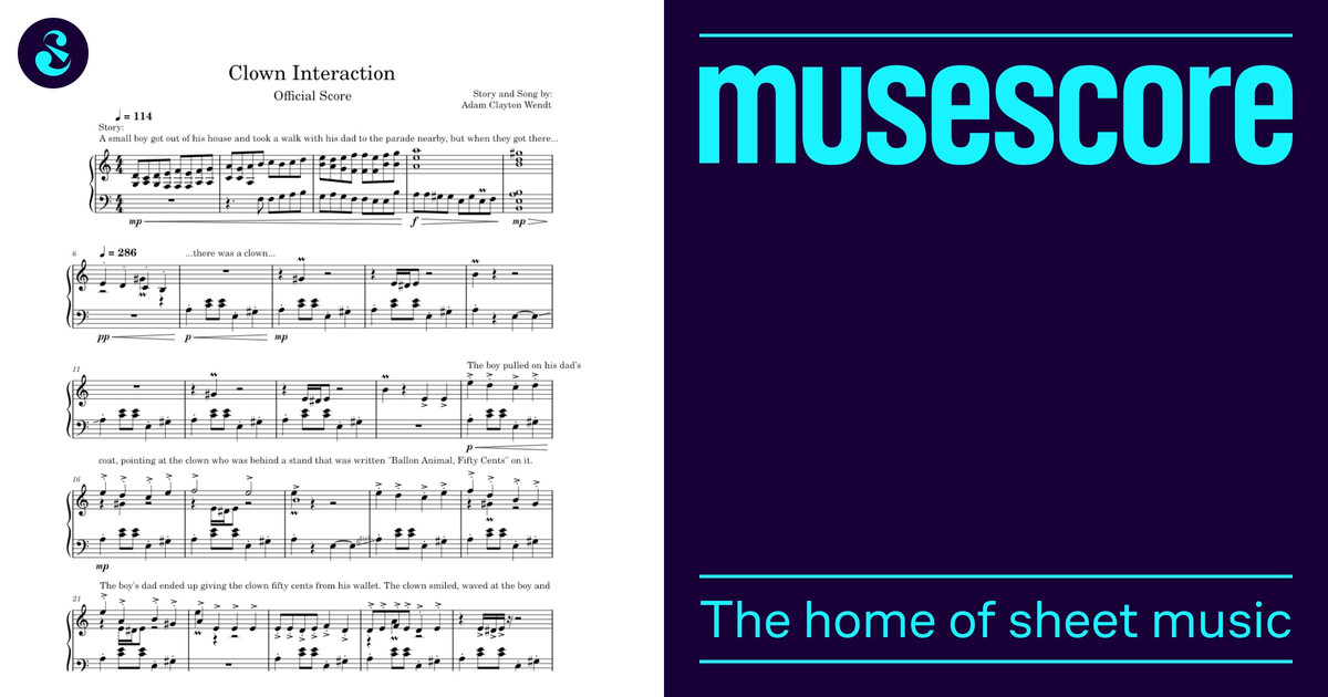 Clown Interaction - A Story Sheet music for Piano (Solo) | Musescore.com