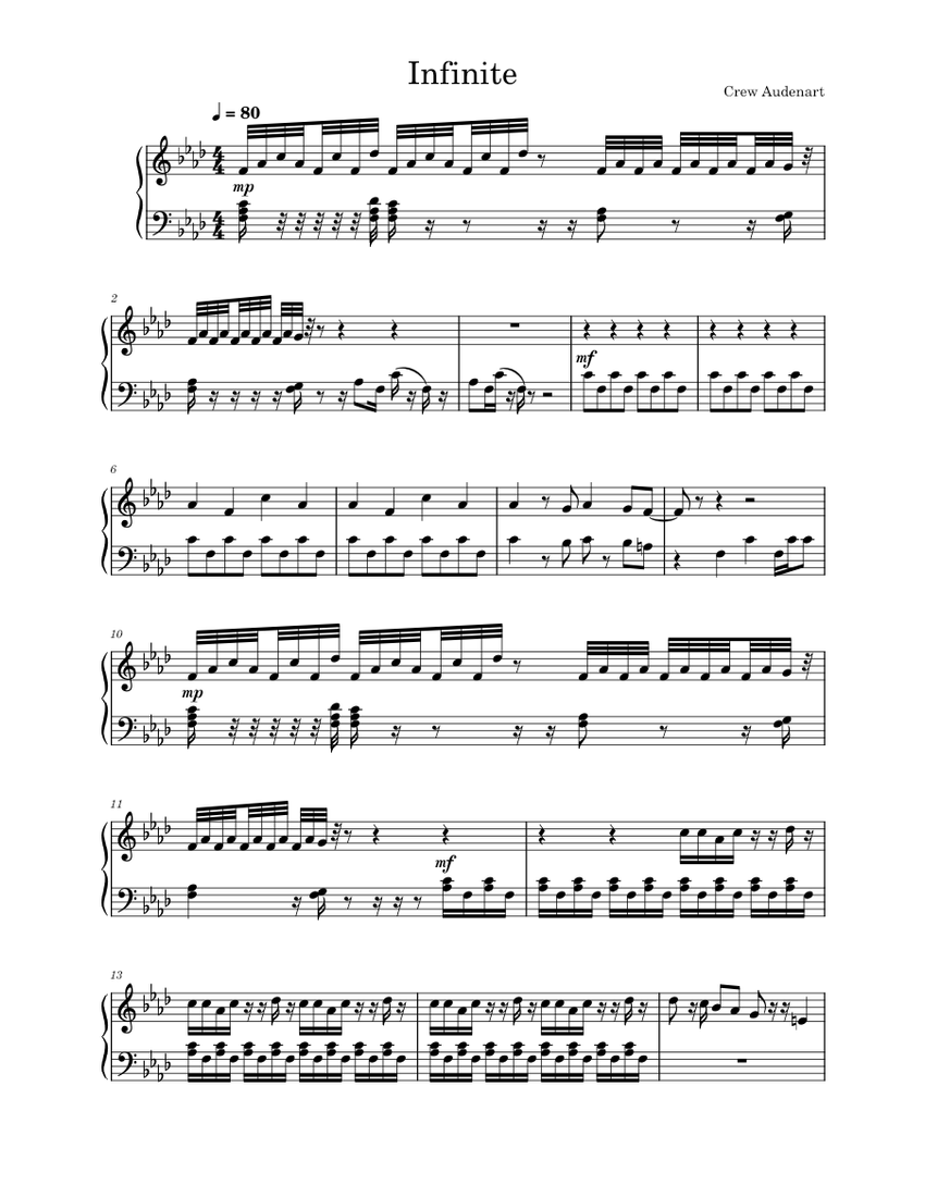 Infinite Sheet music for Piano (Solo) | Musescore.com