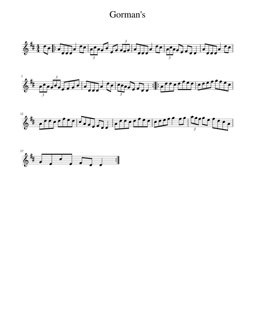 Gorman's Sheet music for Piano (Solo) Easy | Musescore.com
