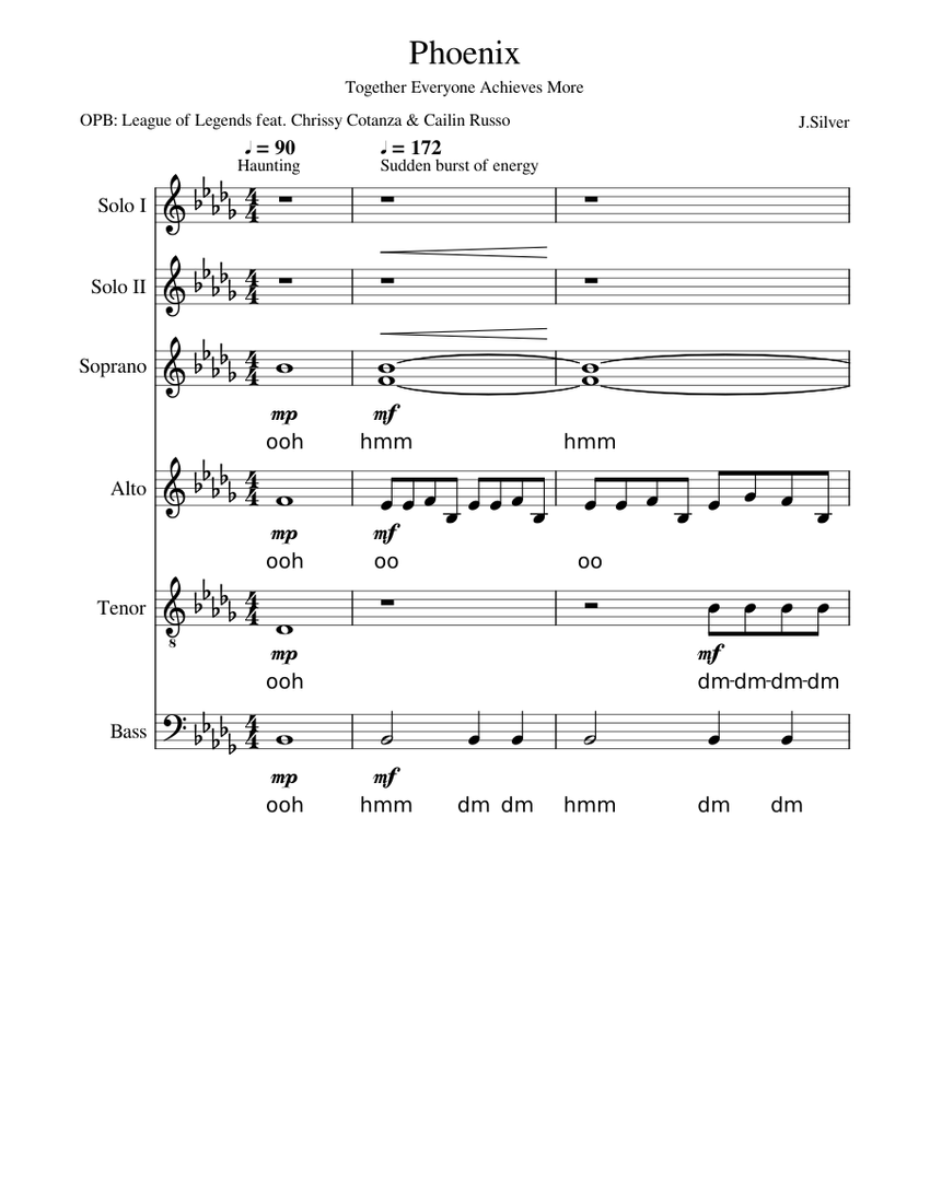 Phoenix Sheet music for Piano (A Capella) | Musescore.com