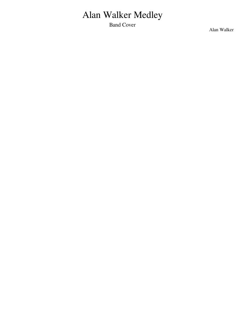 Alan_Walker_Medley Sheet music for Piano, Trombone, Euphonium, Vocals ...