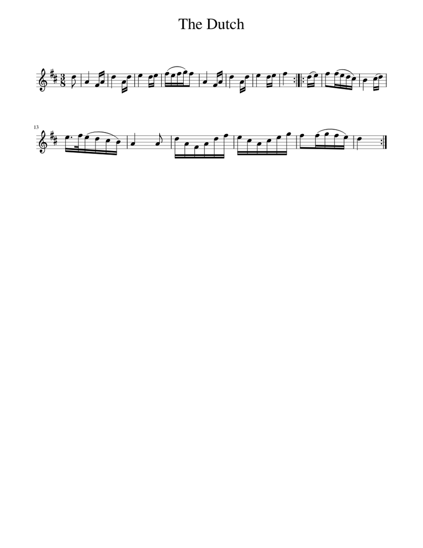 The Dutch Sheet music for Flute piccolo (Solo) | Musescore.com